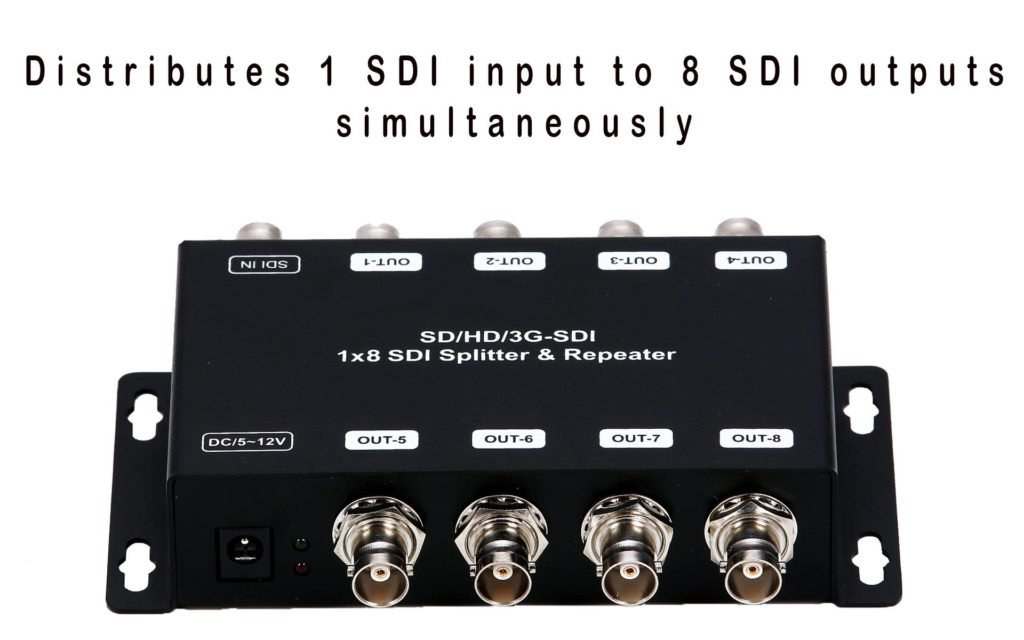 1 in x8 out 3G SDI Splitter & Repeater with Re-clocking function - Pixelpitch