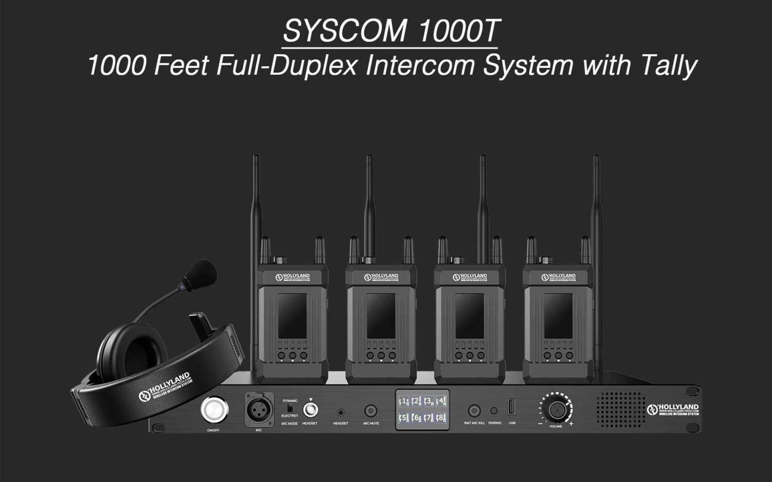 Wireless Talk Back System with 8 Belt packs 1 Master - Pixelpitch